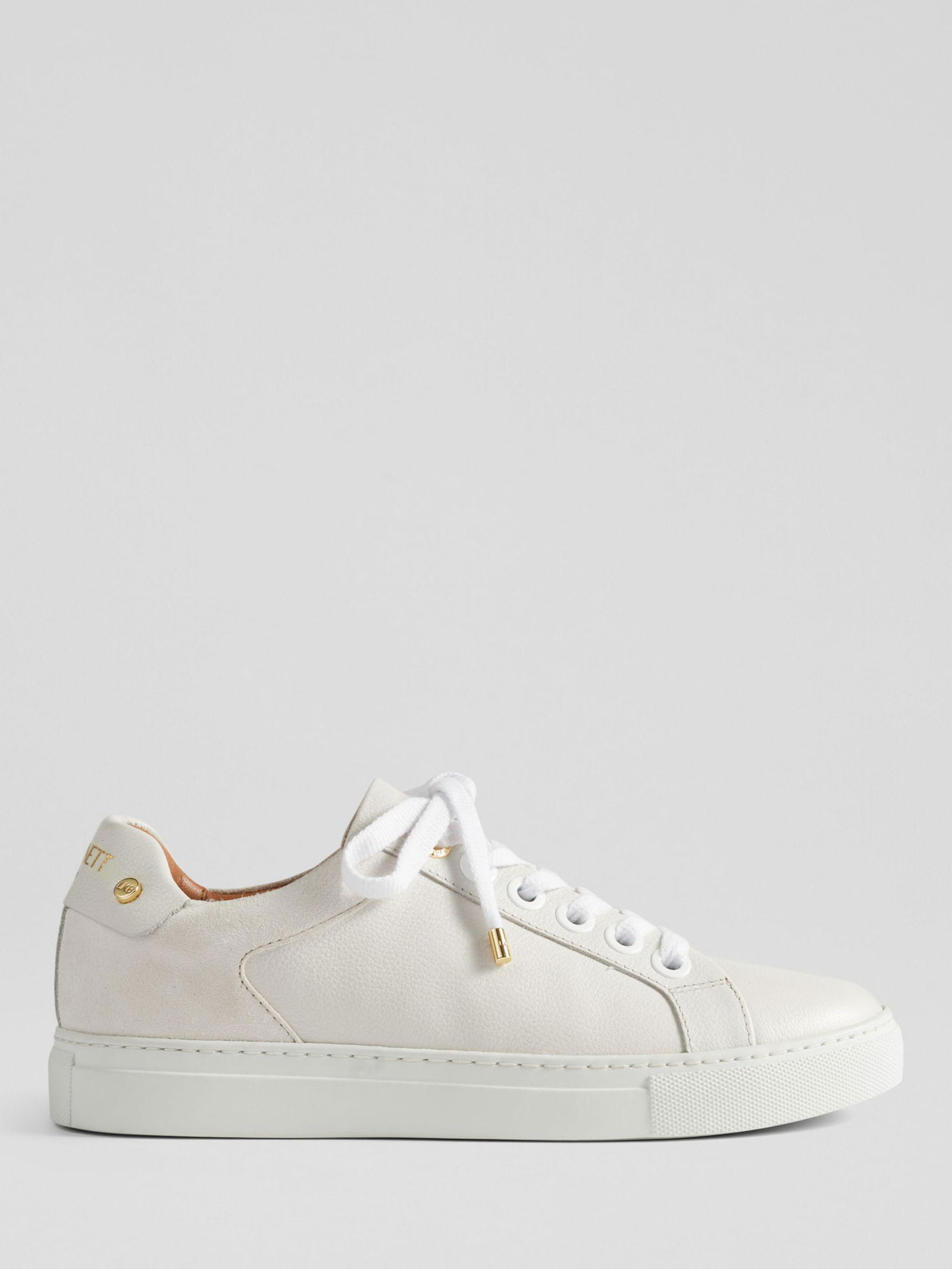L.K. BENNETT Signature Leather Trainers in White | endource