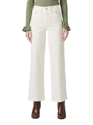 PAIGE Anessa High Rise Wide Leg Jeans, White | endource