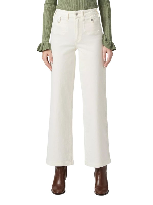 PAIGE Anessa High Rise Wide Leg Jeans, White | endource