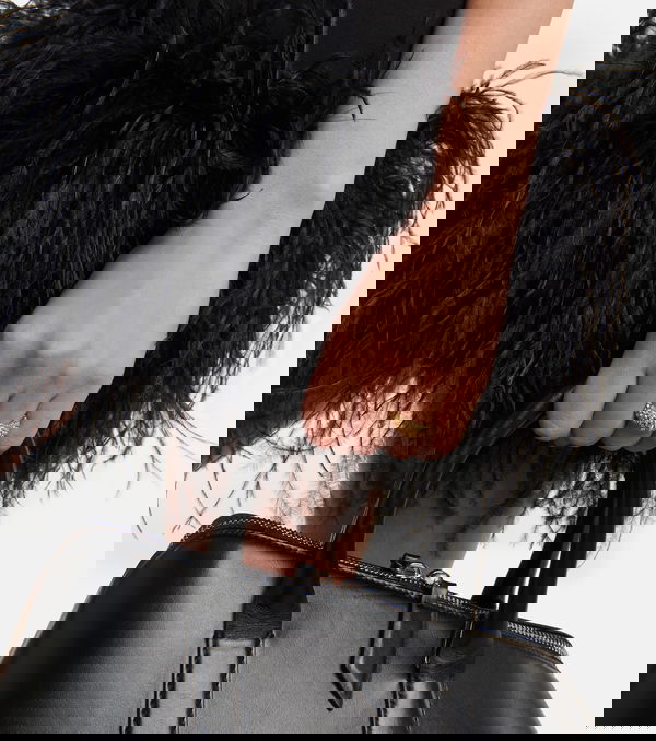 Amina Muaddi Cameron Crystal-embellished Ring | endource