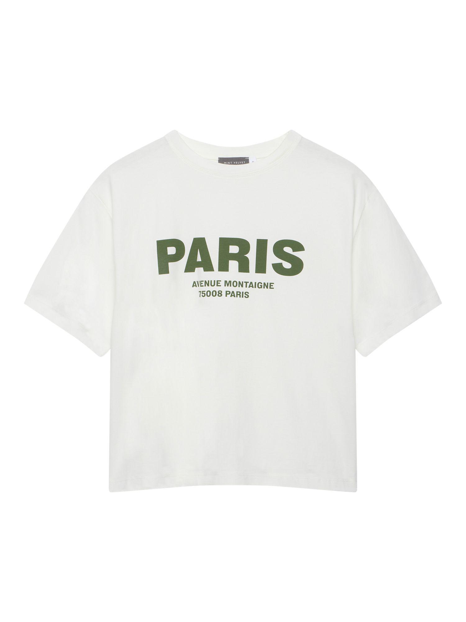 MINT VELVET Paris Slogan Cotton T-Shirt | endource
