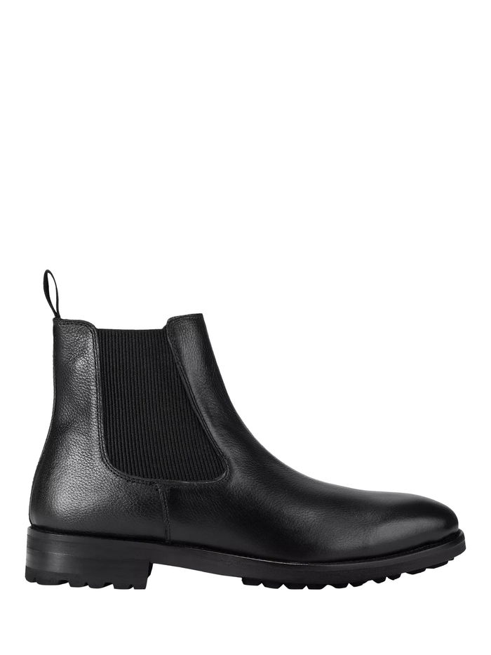 KG KURT GEIGER Phoenix Leather Chelsea Ankle Boots, Black | endource