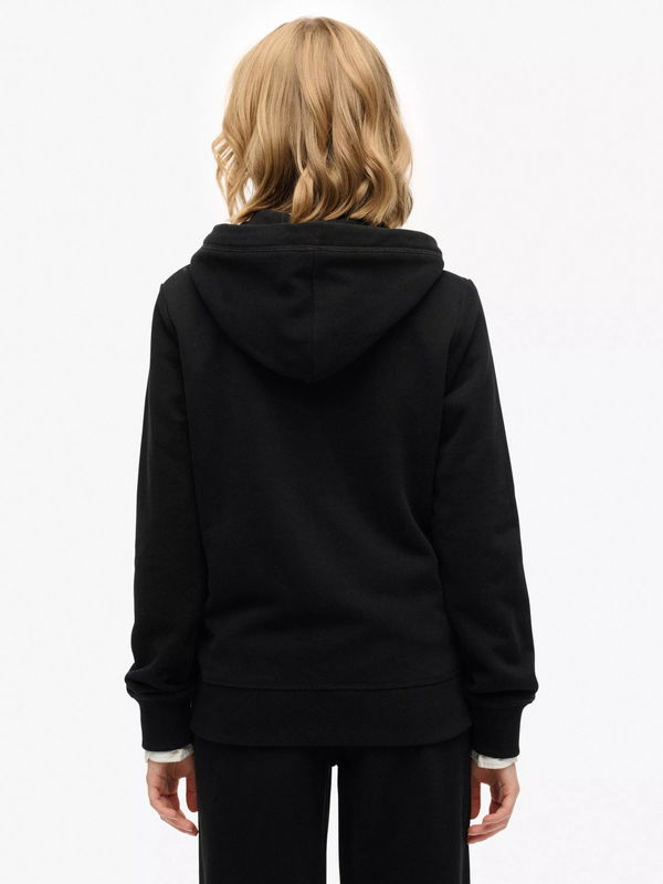 SUPERDRY Essential Logo Zip Hoodie, Black | endource