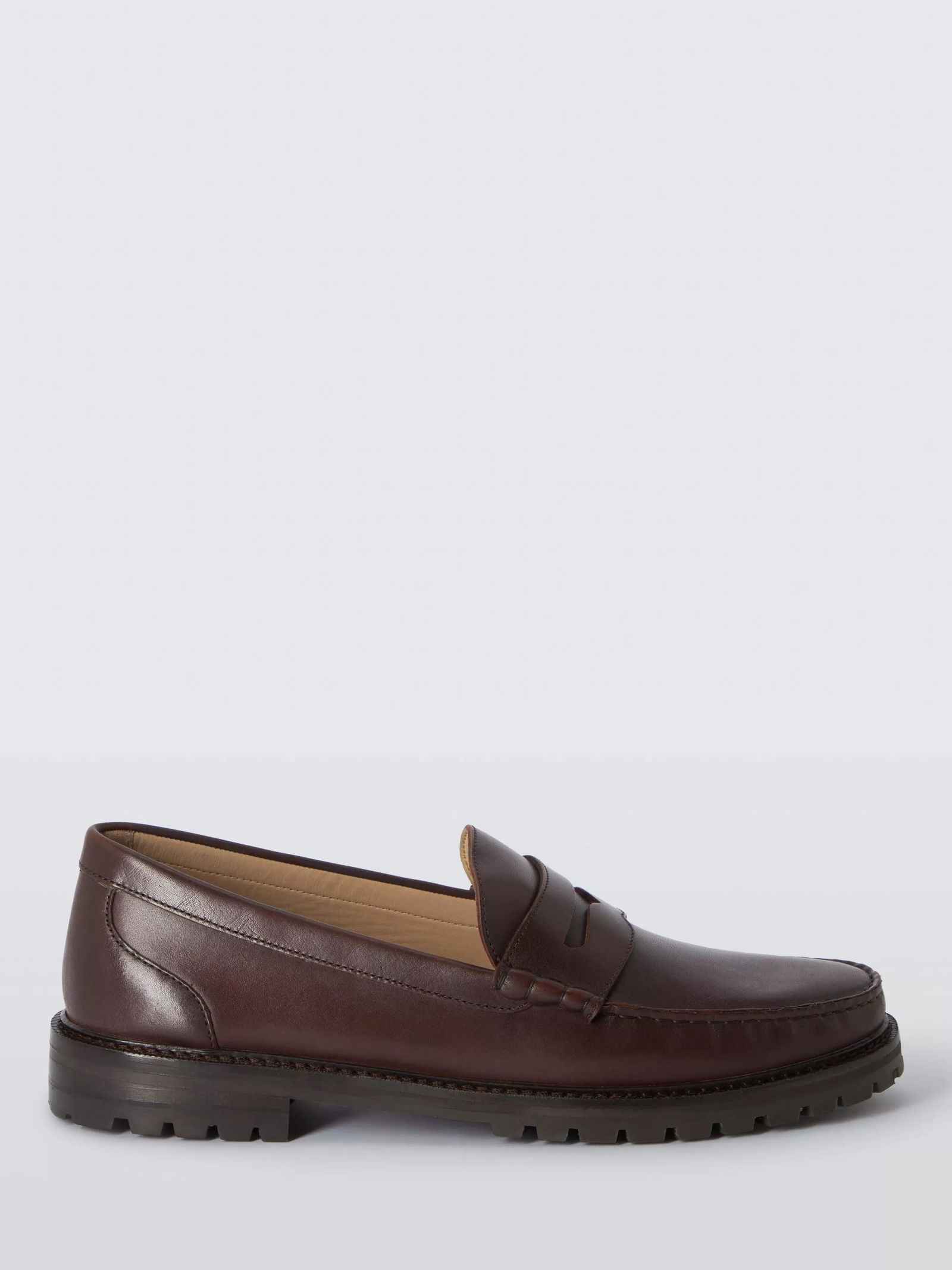 JOHN LEWIS Cornell Leather Cleated Sole Loafers | endource