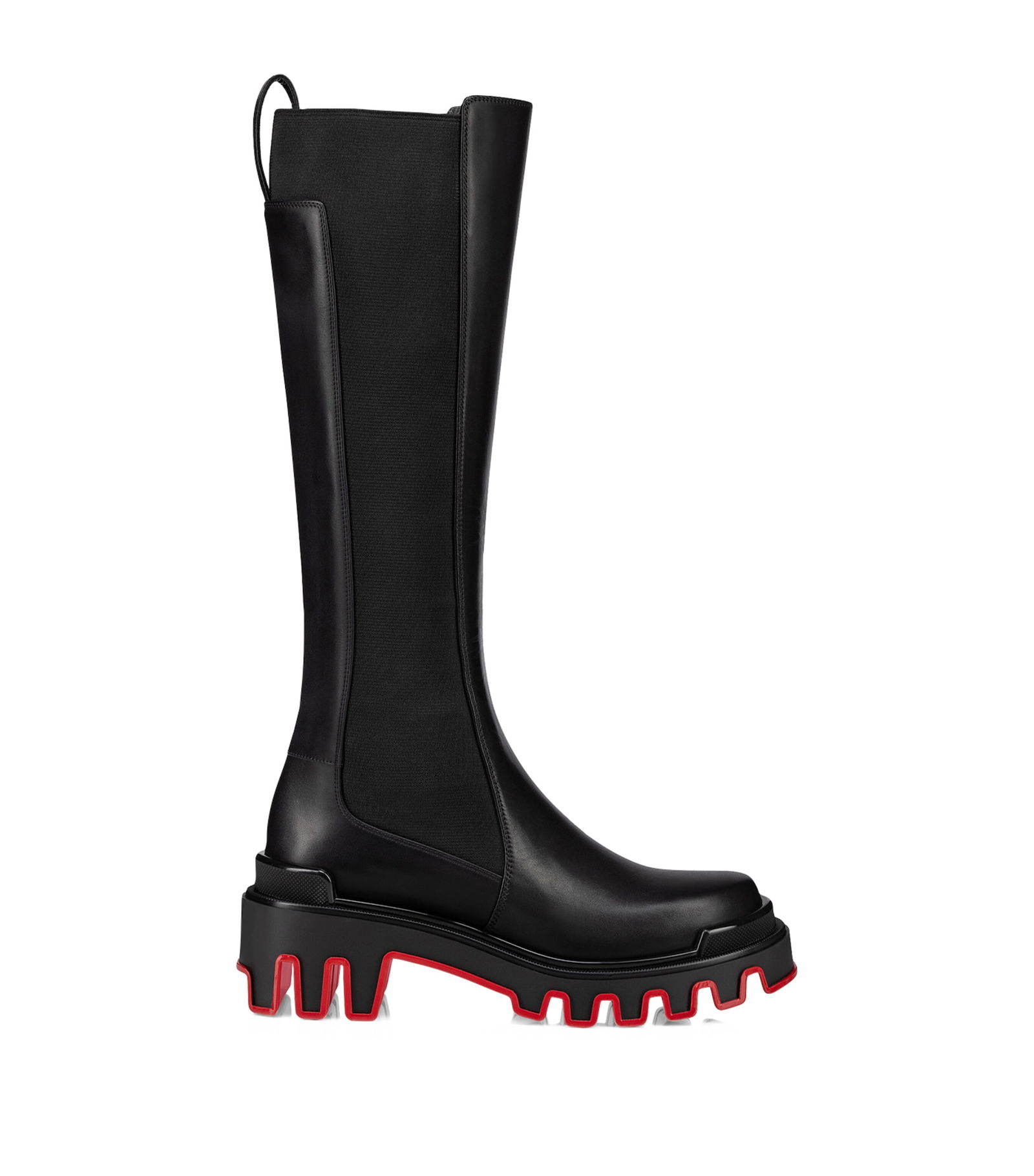 CHRISTIAN LOUBOUTIN Marchacroche Dune Leather Knee-High Boots | endource
