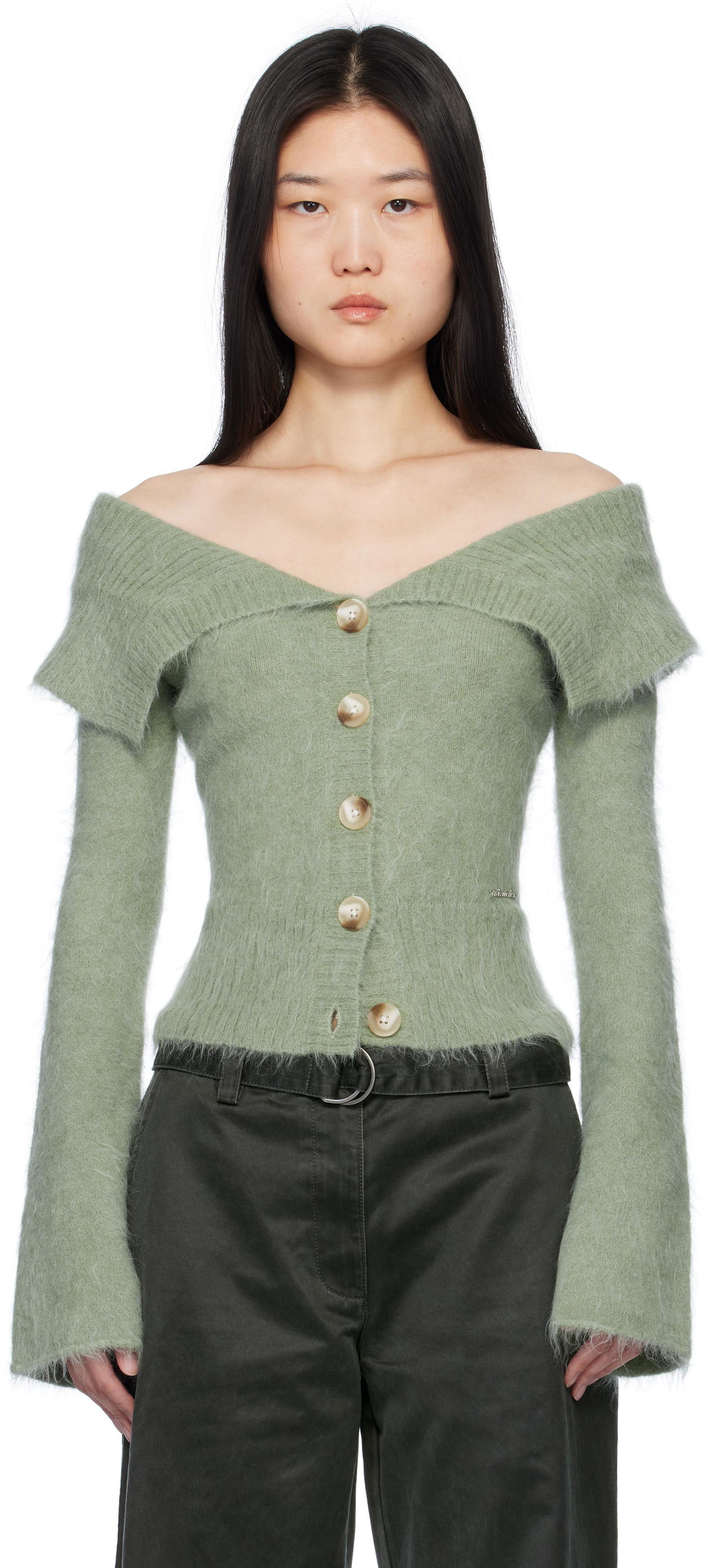 HOLZWEILER Off Shoulder Cardigan | endource