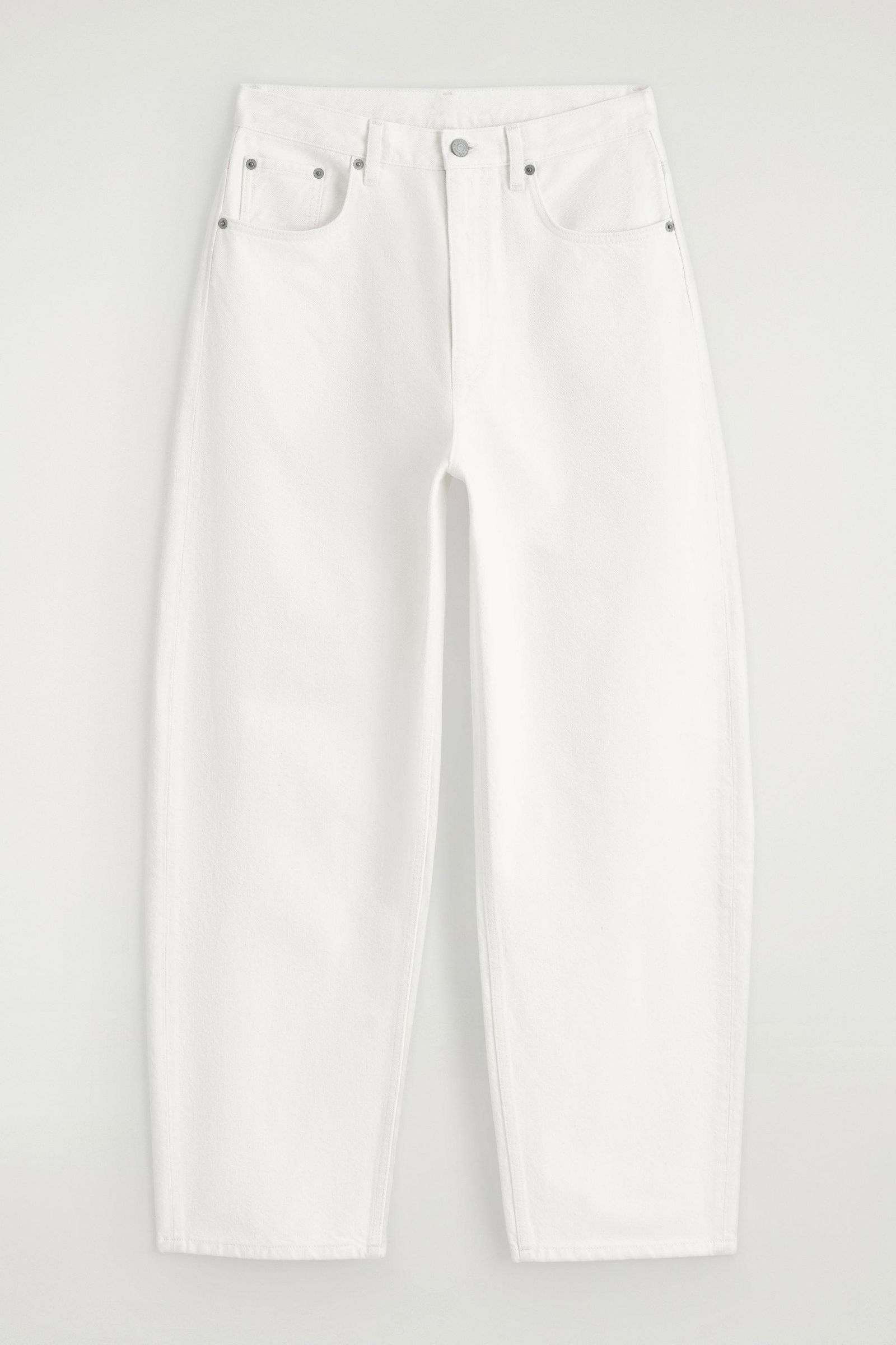 COS Bay Barrel-Leg Jeans in WHITE | endource
