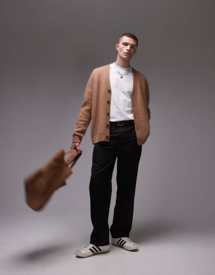 ARKET Wool Mix Straight Trousers in BLACK COLOUR TBC | endource