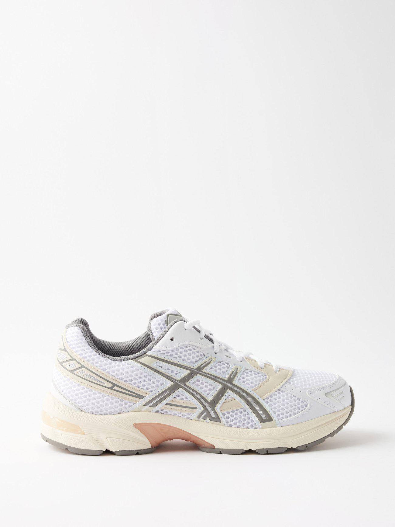 ASICS GEL-1130 Leather And Mesh Trainers in White | endource
