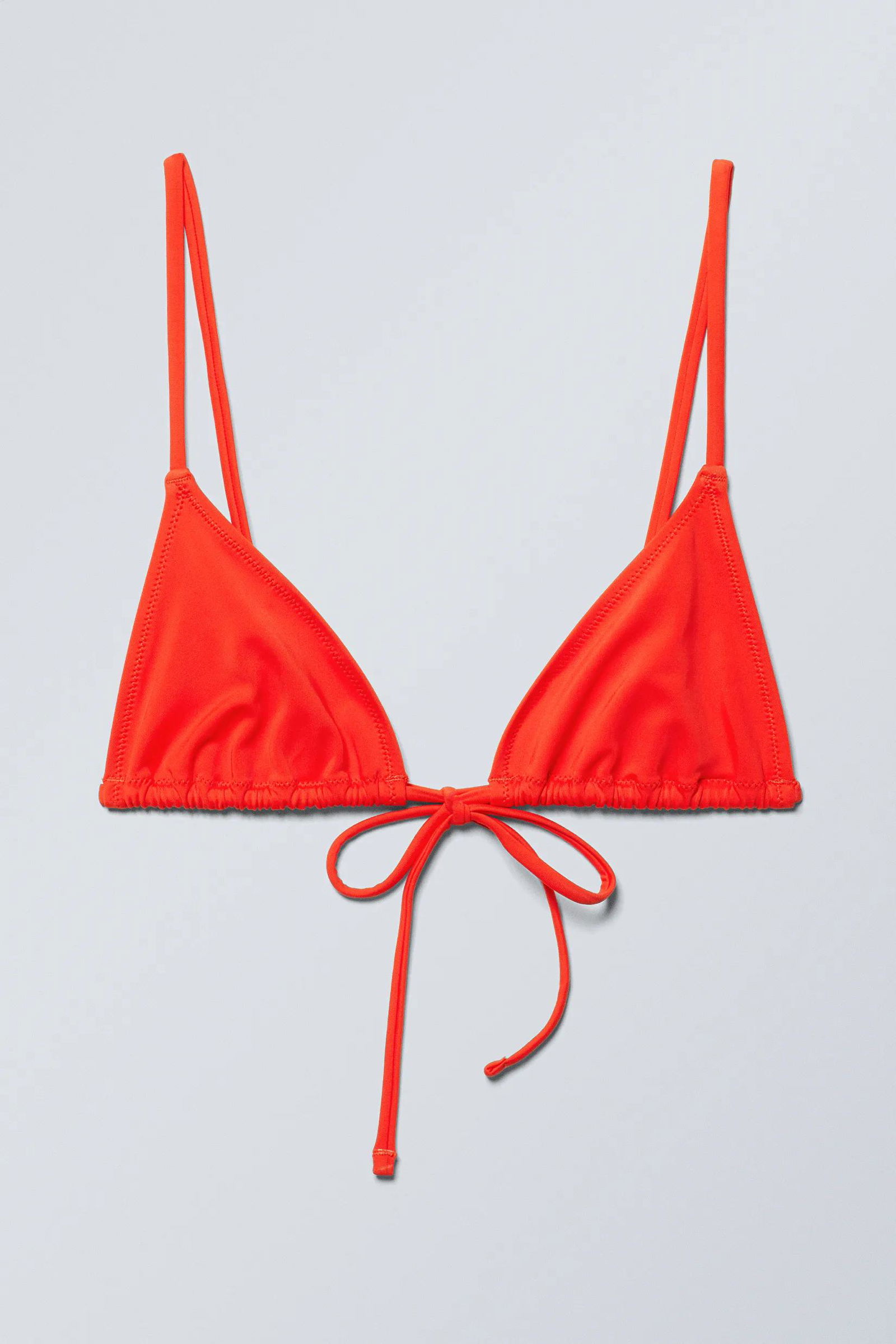 WEEKDAY Triangle Bikini Top in Bright Orange | Endource