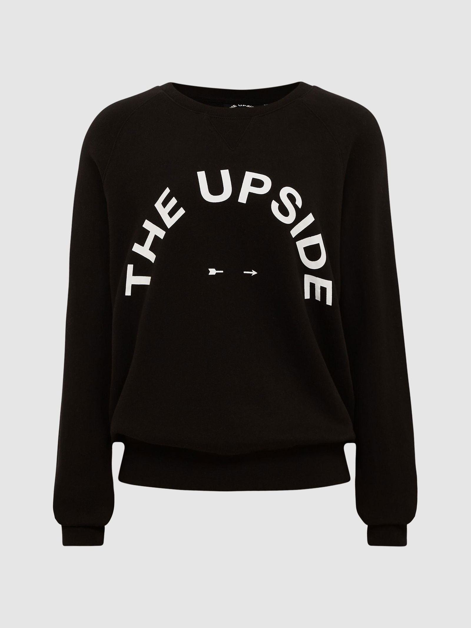 REISS The Upside The Upside Crew Neck Jumper in Black | endource