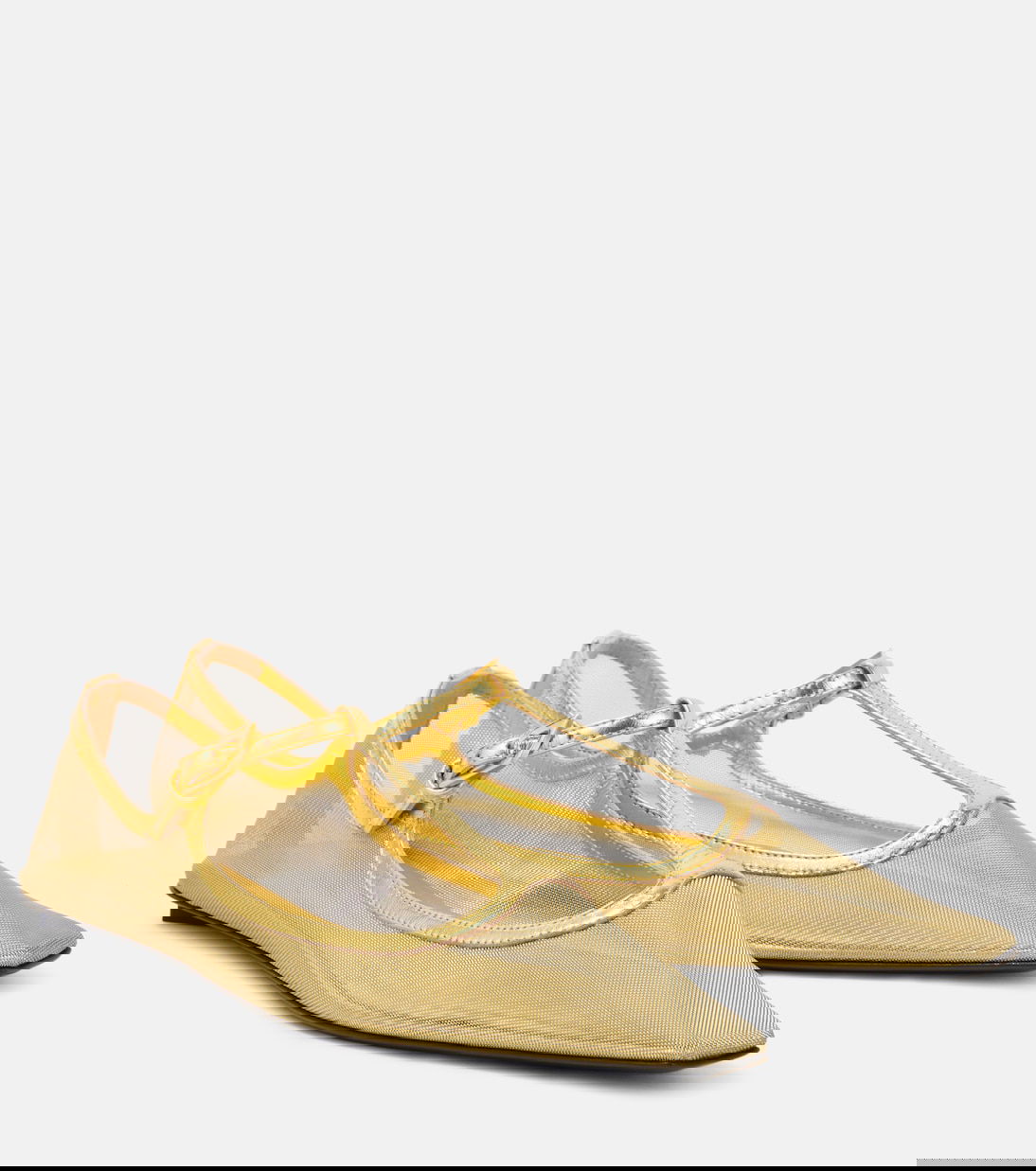 The Attico Juno Mesh Mary Jane Flats | endource