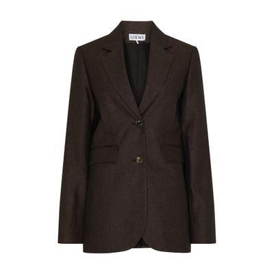 LOEWE Tailored Jacket in Brown | endource