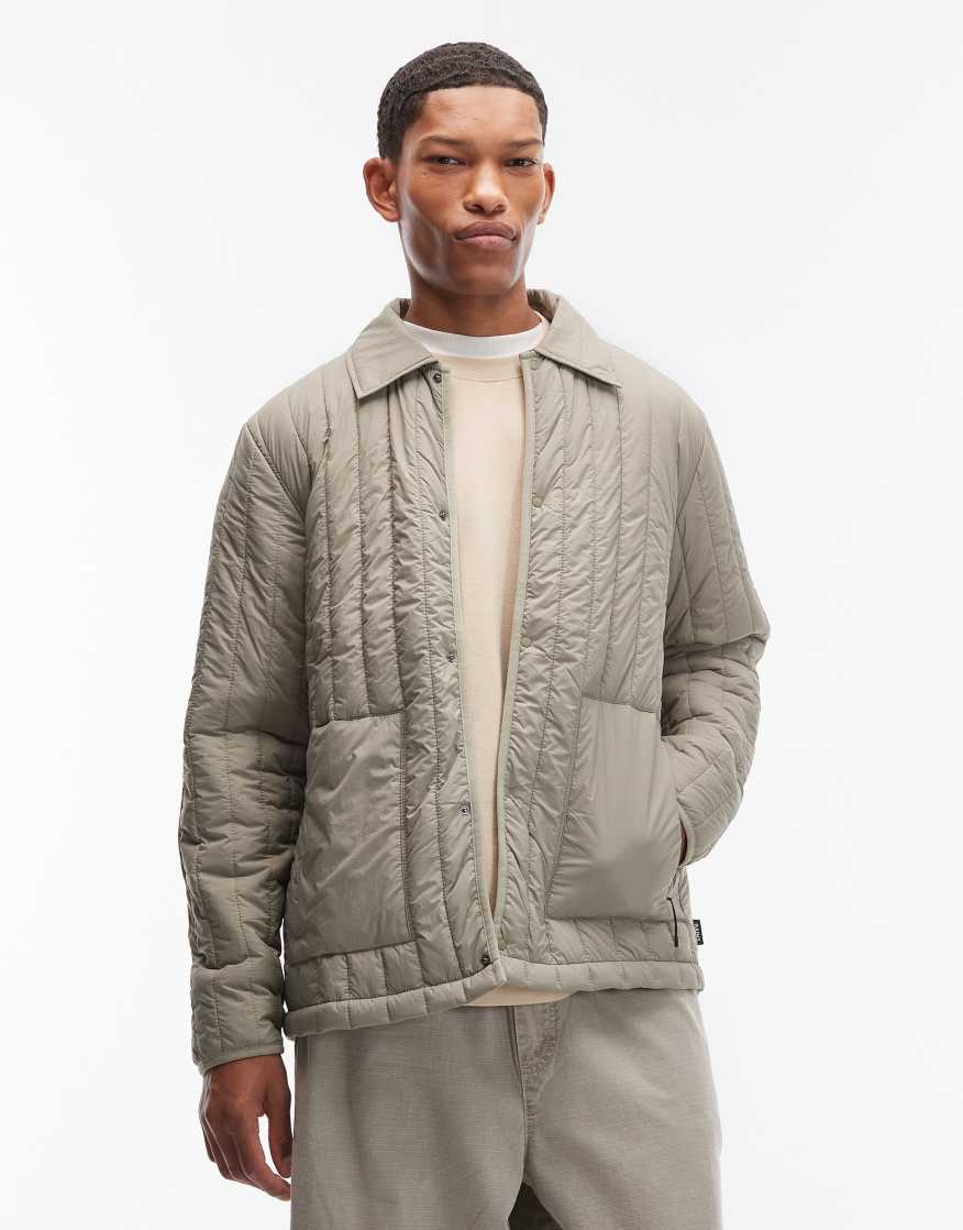 RAINS 21880 Banja Zip Through Quilted Liner Overshirt Jacket | endource