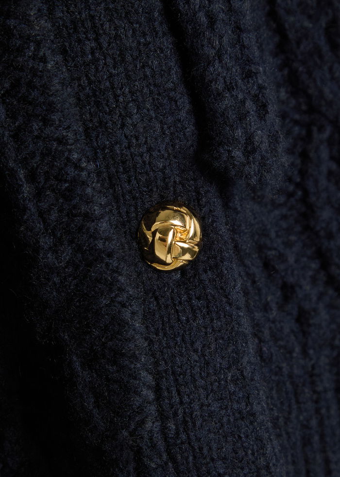 FRAME Cape-effect Cable-knit Wool-blend Cardigan | endource