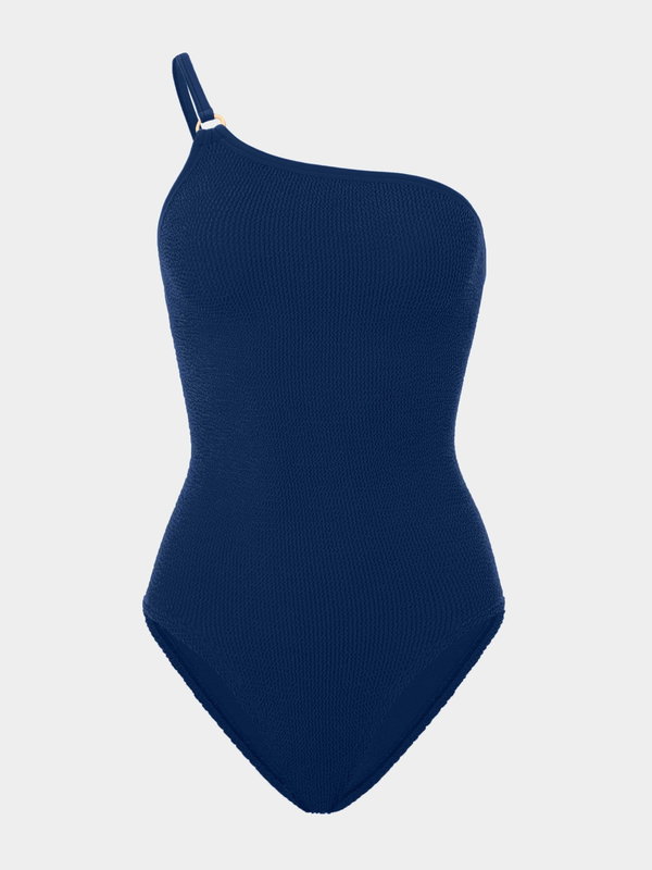 HUNZA G Clara With Gold Hoop Swim - Navy | endource
