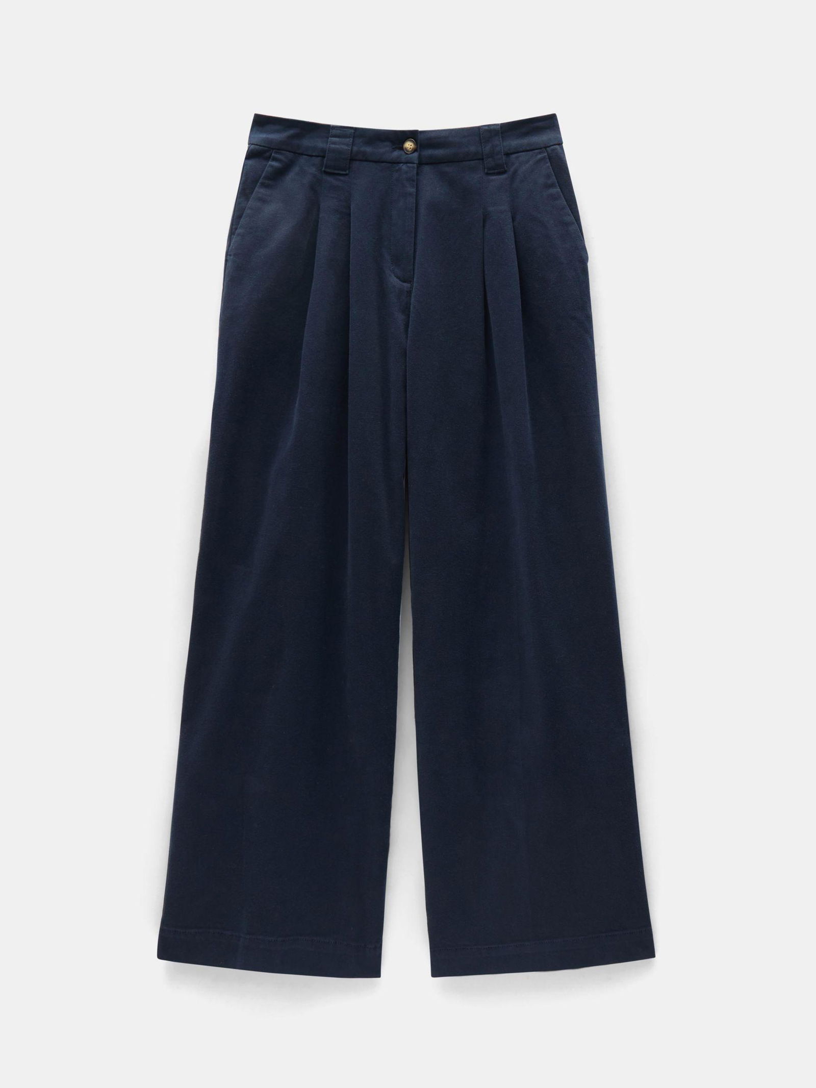 HUSH Ali Wide Leg Chino Trousers in Mink | endource