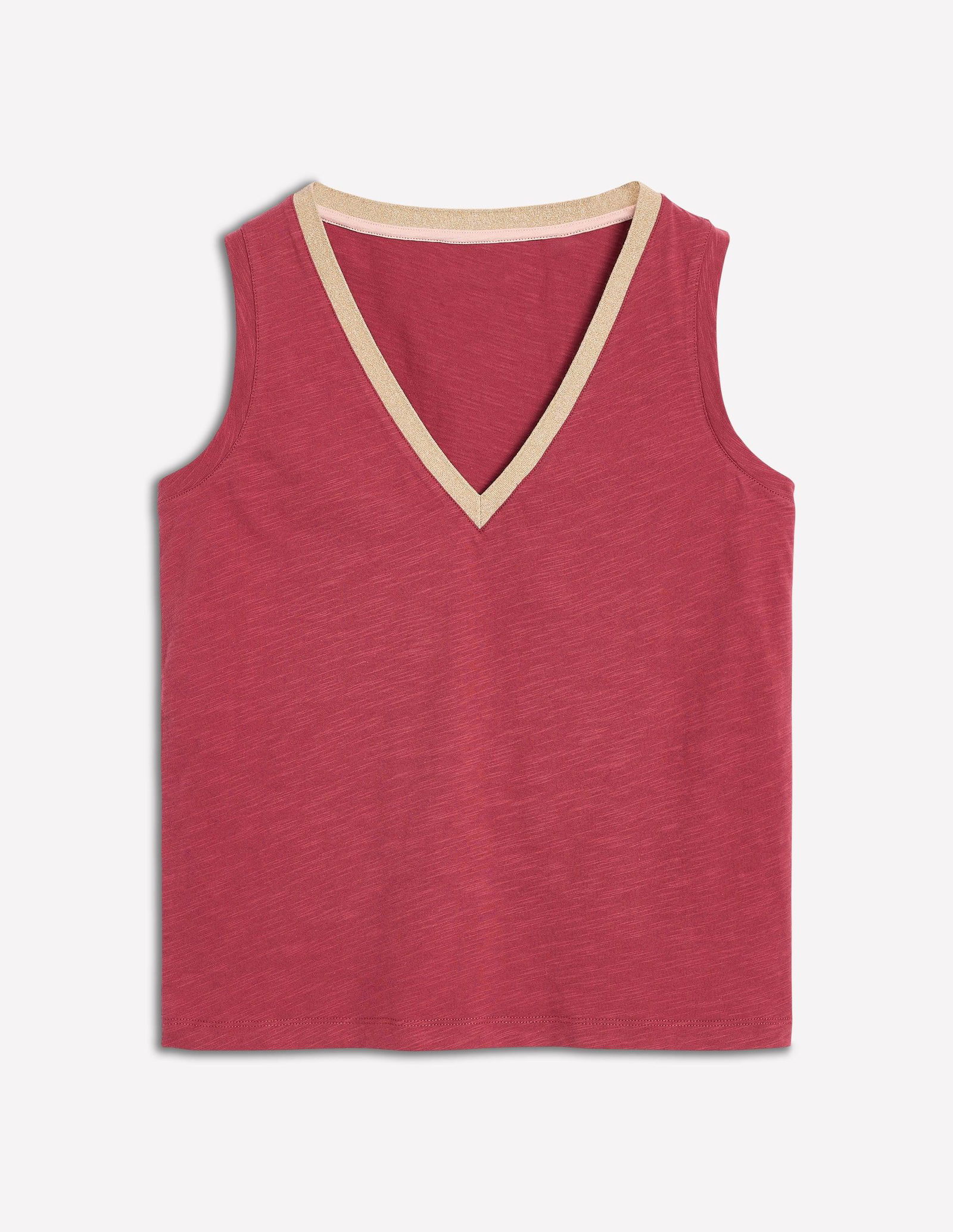 BODEN Metallic Trim V Neck Vest | endource