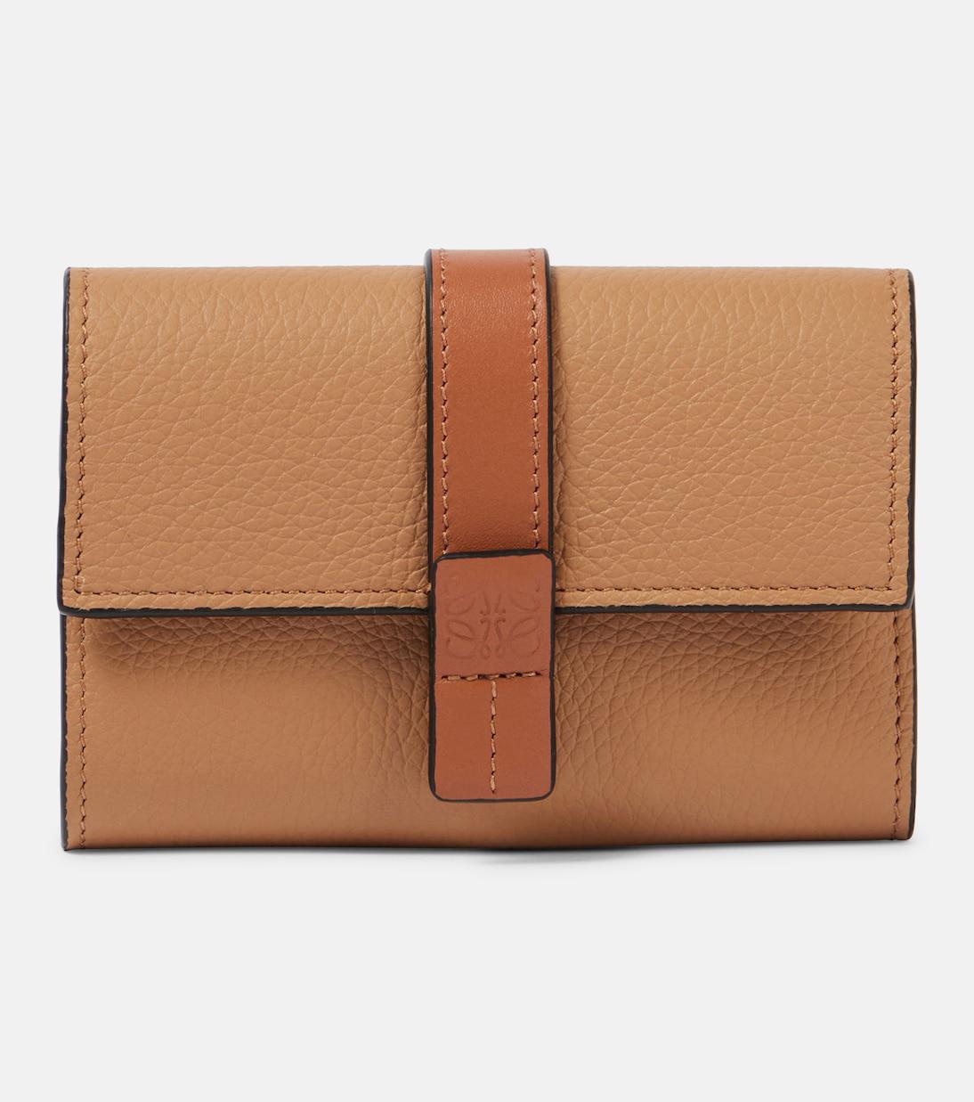 LOEWE Anagram Leather Wallet in Brown | endource