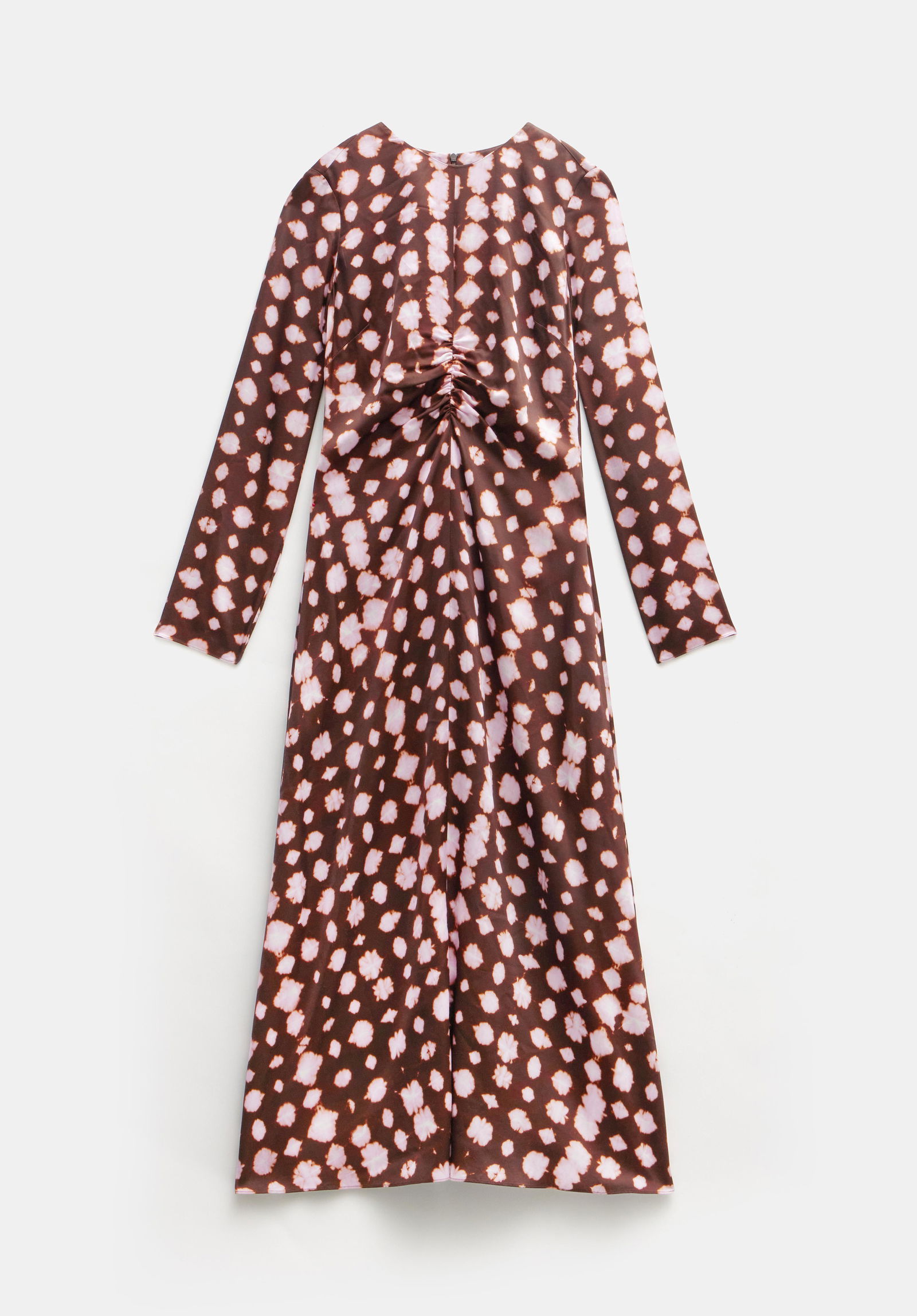 HUSH Myrah Satin Midi Dress in Geo Tie Dye | endource