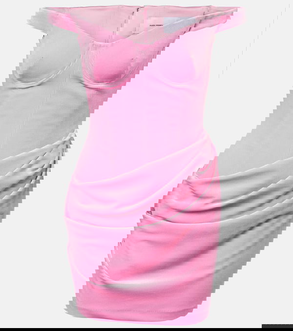 Alex Perry Draped Velvet Bustier Dress | endource