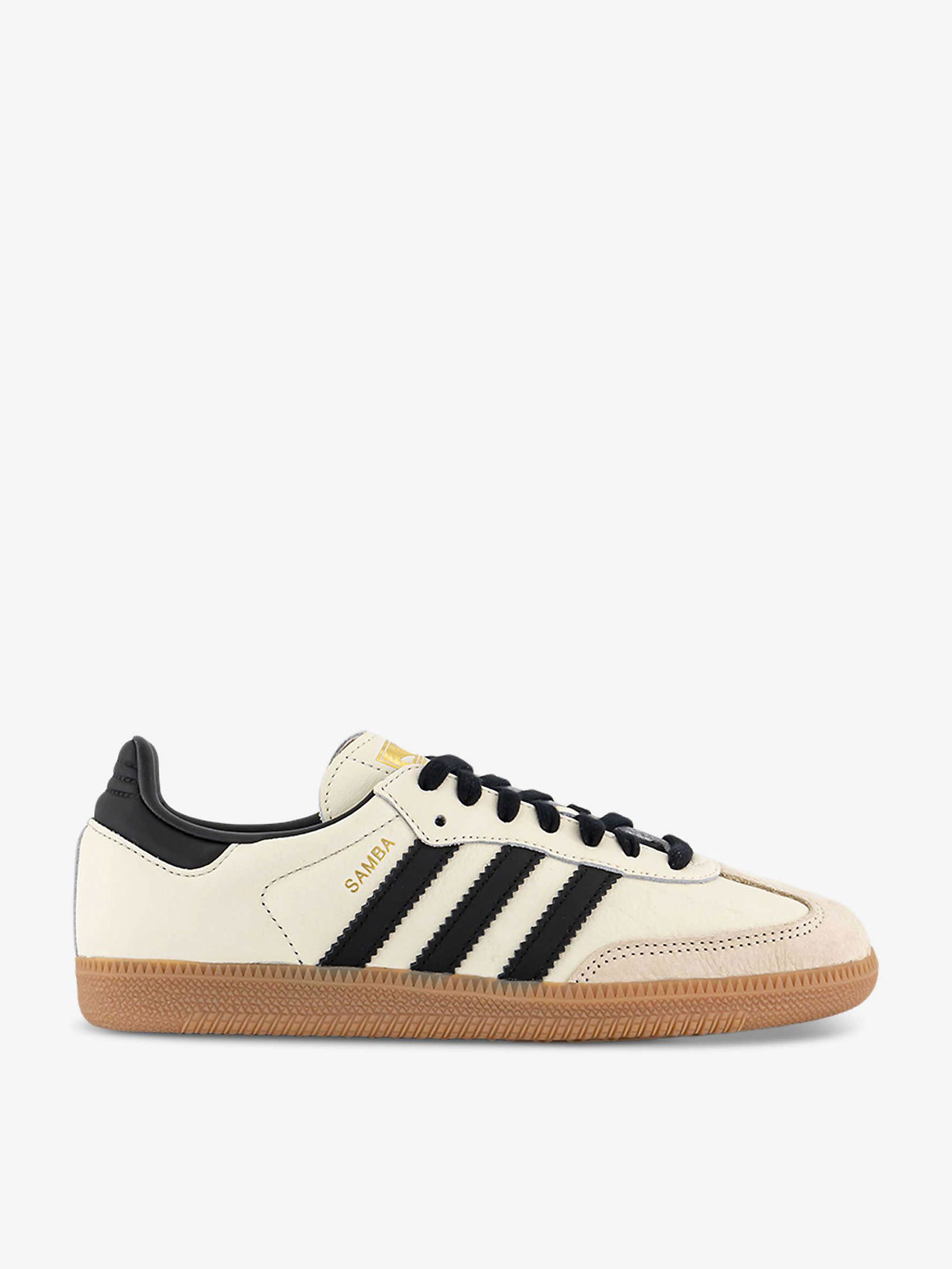 ADIDAS Samba OG Logo-Embellished Leather Low-Top Trainers in CREAM ...
