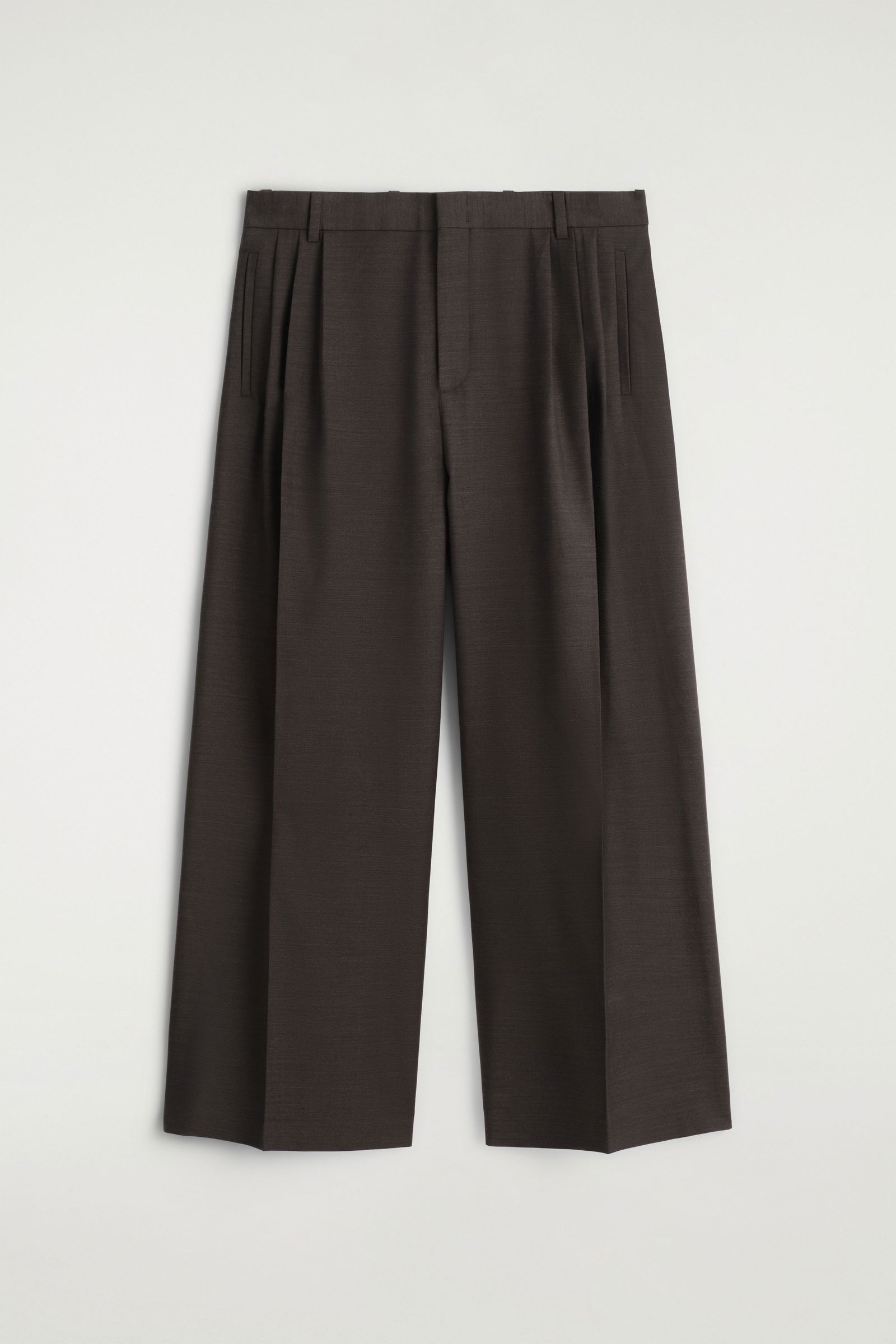 COS Pleated Wool Wide-Leg Trousers | endource
