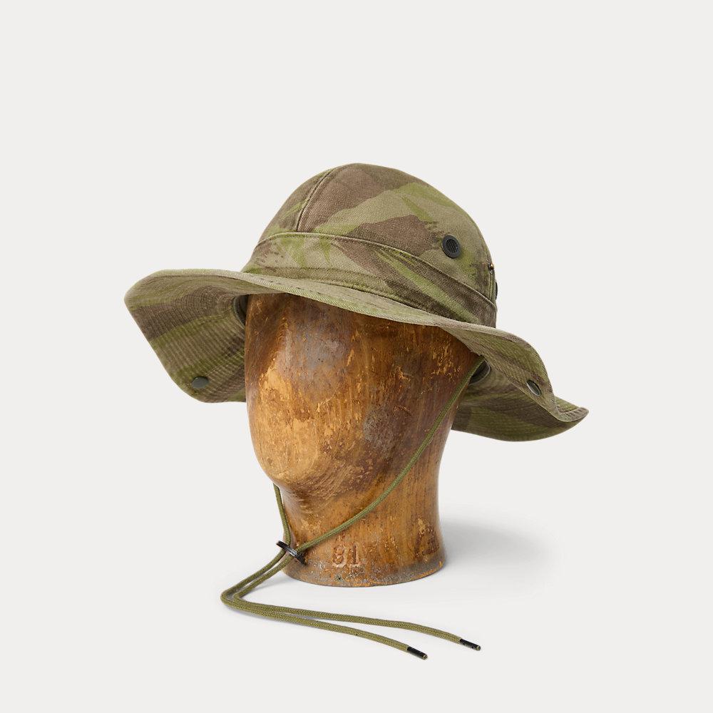 RALPH LAUREN RRL Twill Bucket Hat in Green | endource