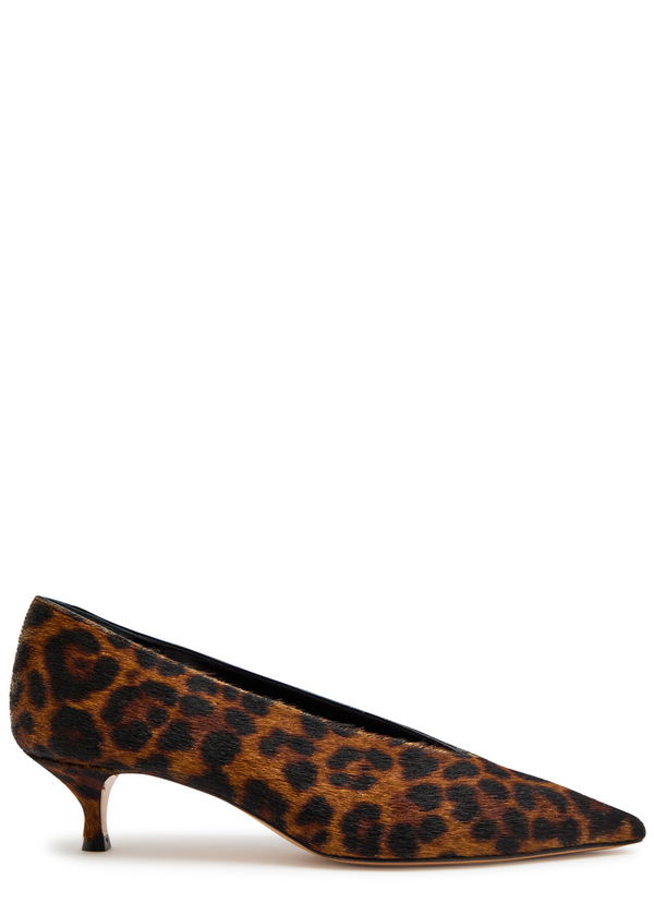 LE MONDE BERYL Babouche 40 Leopard Calf-Hair Pumps | endource
