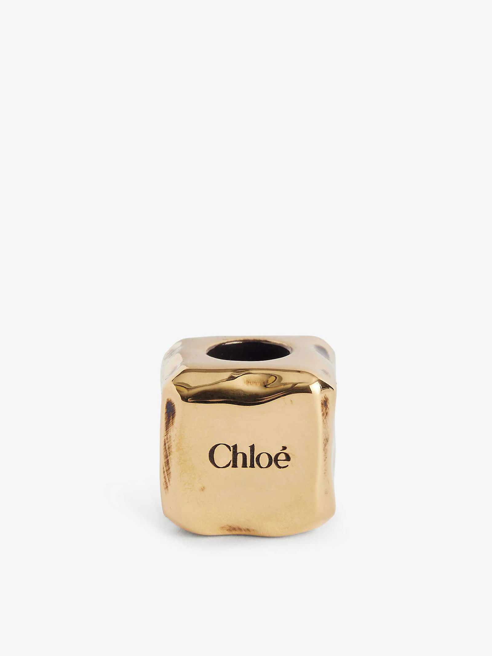 CHLOÉ Cube Dice Brass Bracelet Charm | endource