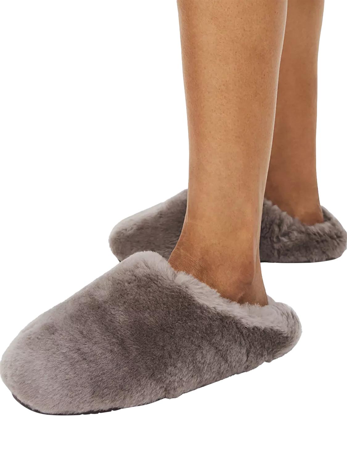 RADLEY Cloud Street Luxe Shearling Fluff Mule Slippers, Mink | endource