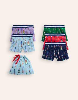 BODEN 5 Pack Boxers in Multi Rockets | endource