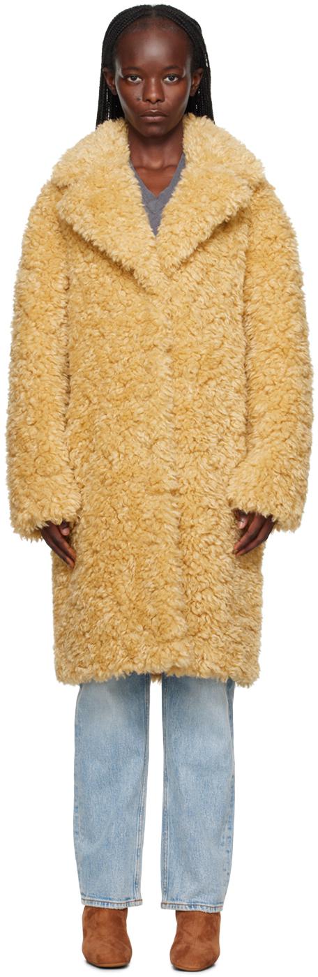 STAND STUDIO Camille Cocoon Faux-Fur Coat | Endource