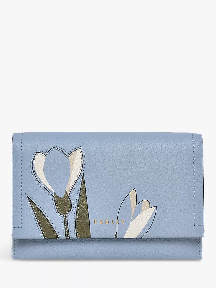 RADLEY Oak Street Leather Small Bifold Purse in Smoke Blue | endource