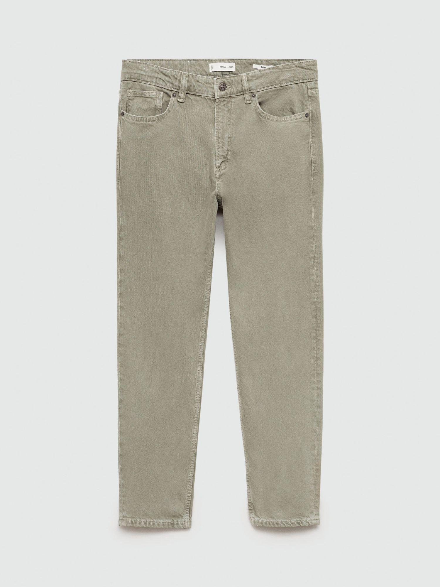 MANGO Ben Slim Tapered Jeans in Green | endource