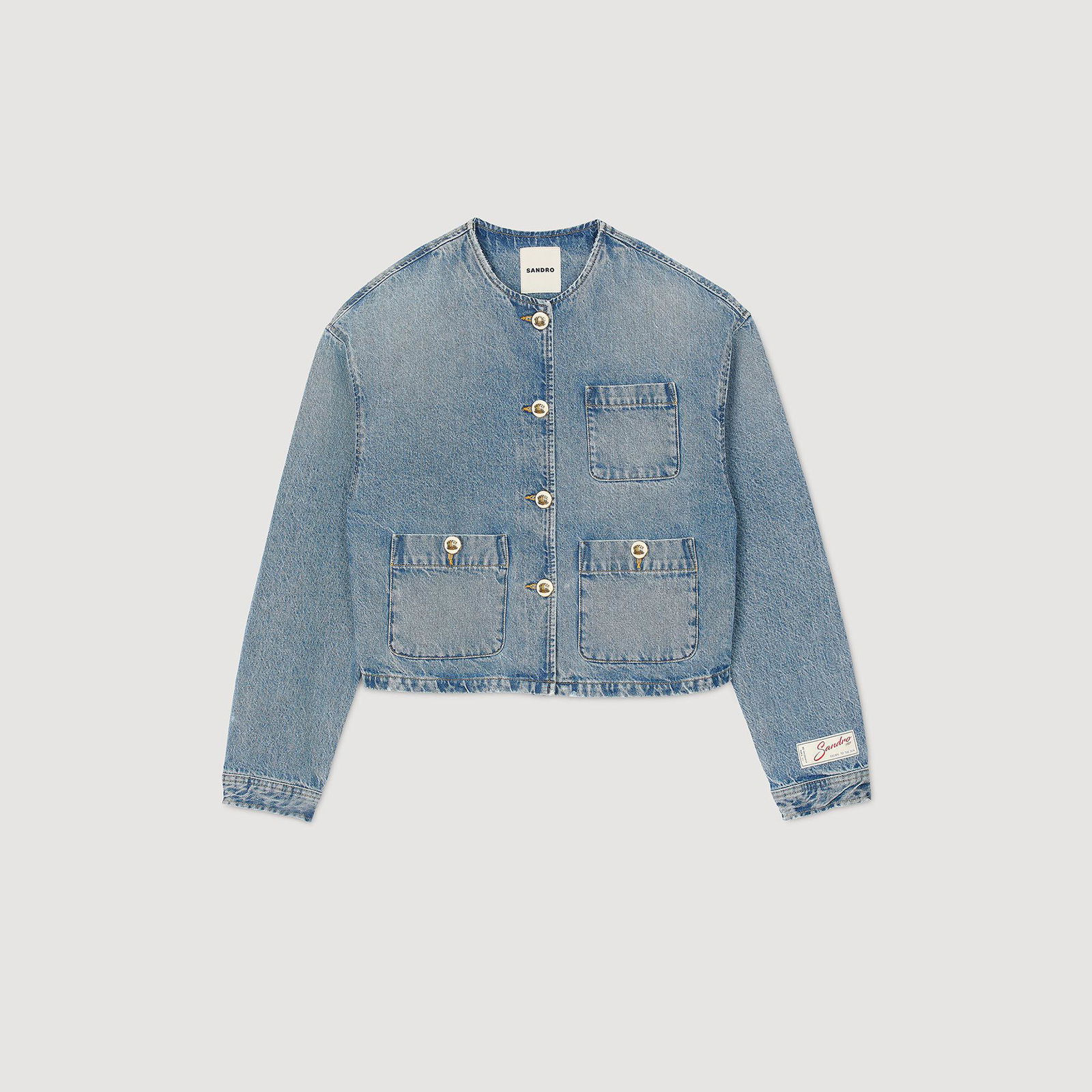 SANDRO Denim Jacket in Blue Jean | endource