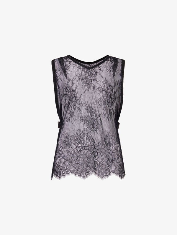 SIR Ingrid Silk-Blend Lace Top | endource