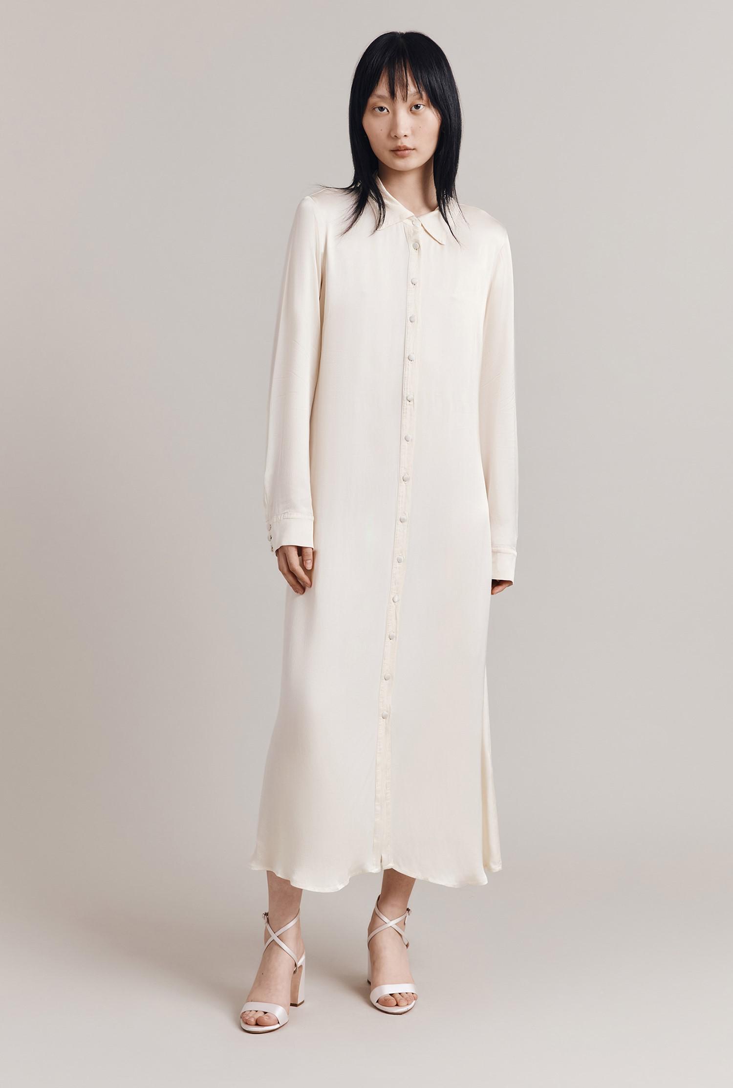 GHOST Thea Satin Dress | endource