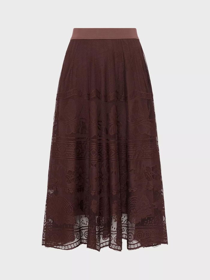 Gerard Darel Jany Lace Maxi Skirt, Brown | endource