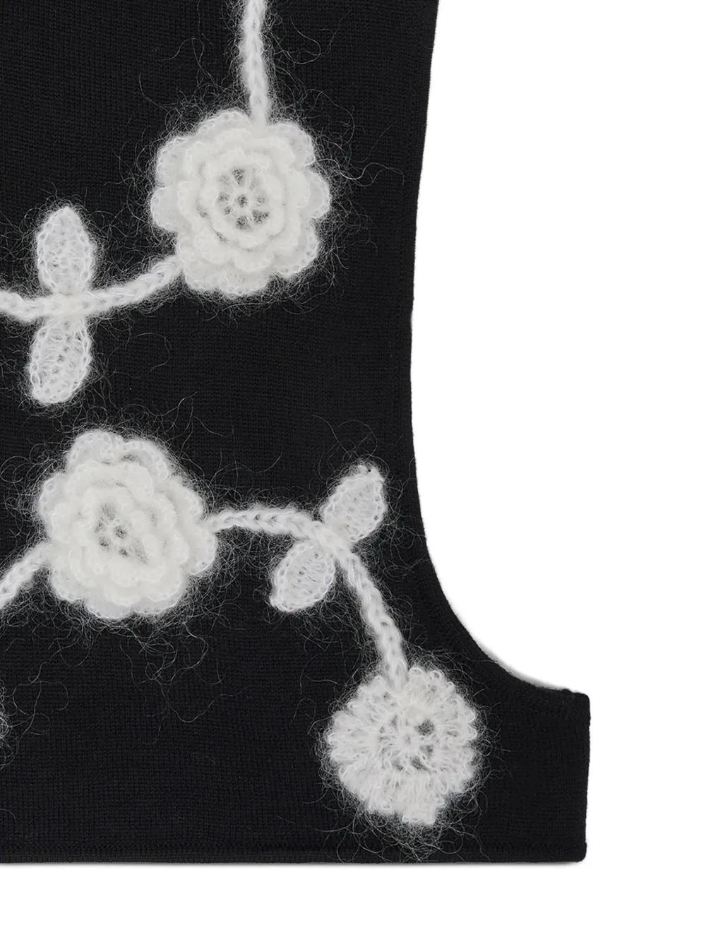 GANNI Crochet-detailing Balaclava - Black | endource