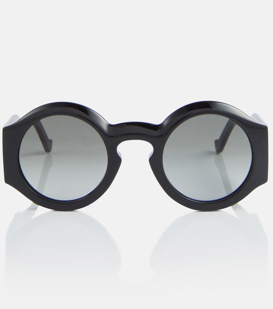 LOEWE Anagram Round Sunglasses in Black | endource