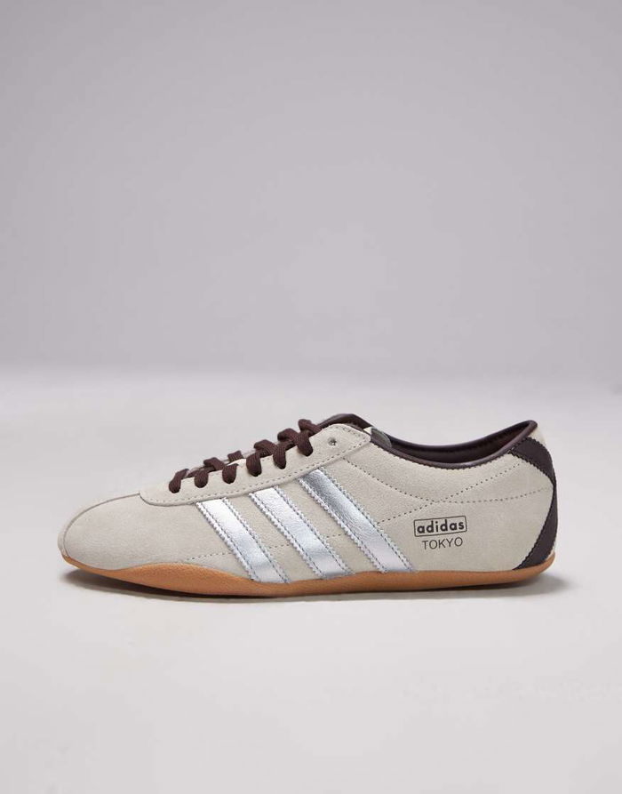 ADIDAS ORIGINALS Disco Tokyo Trainers In Metallic Silver And Brown ...