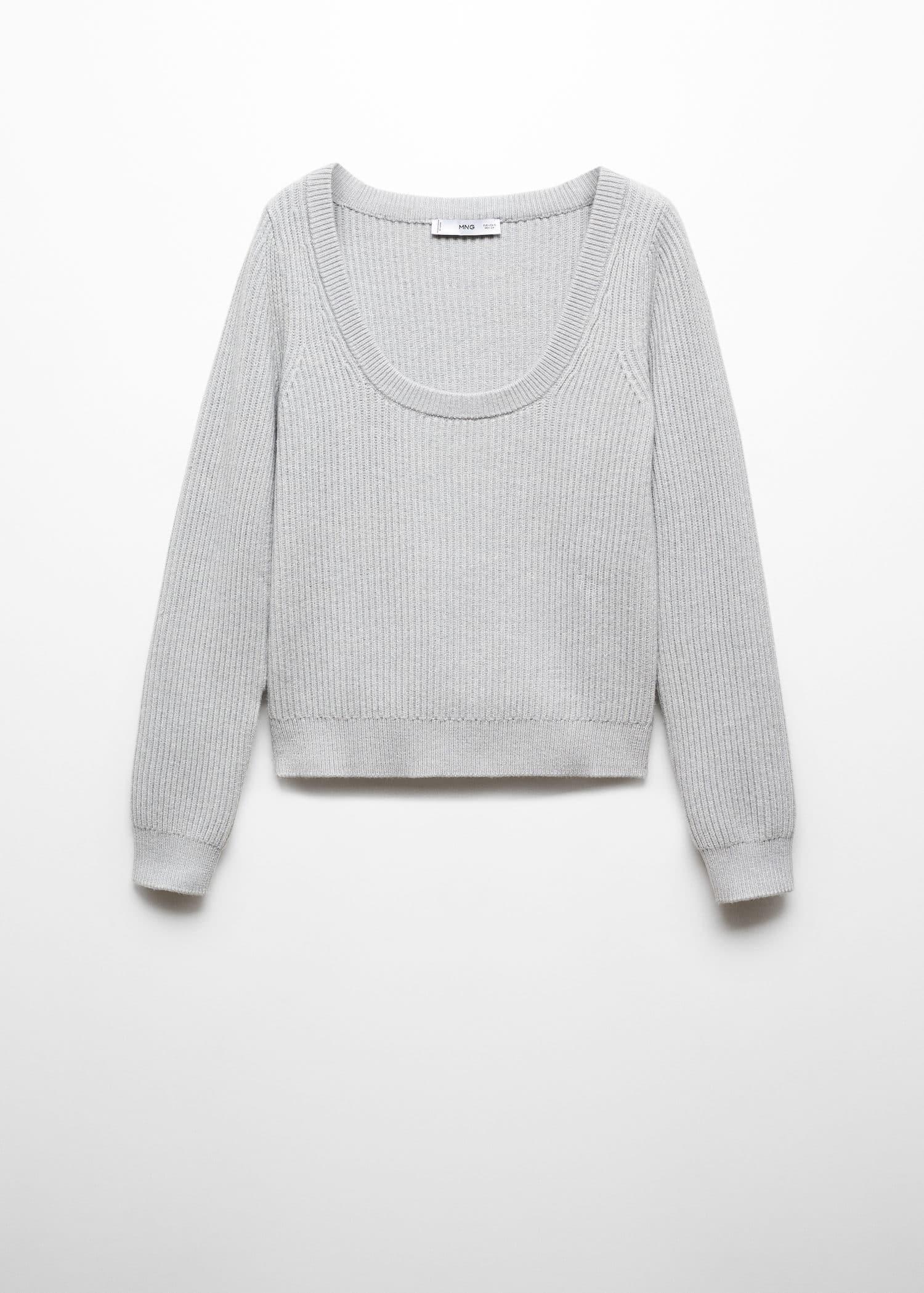 MANGO Low-Cut Neck Sweater | Endource