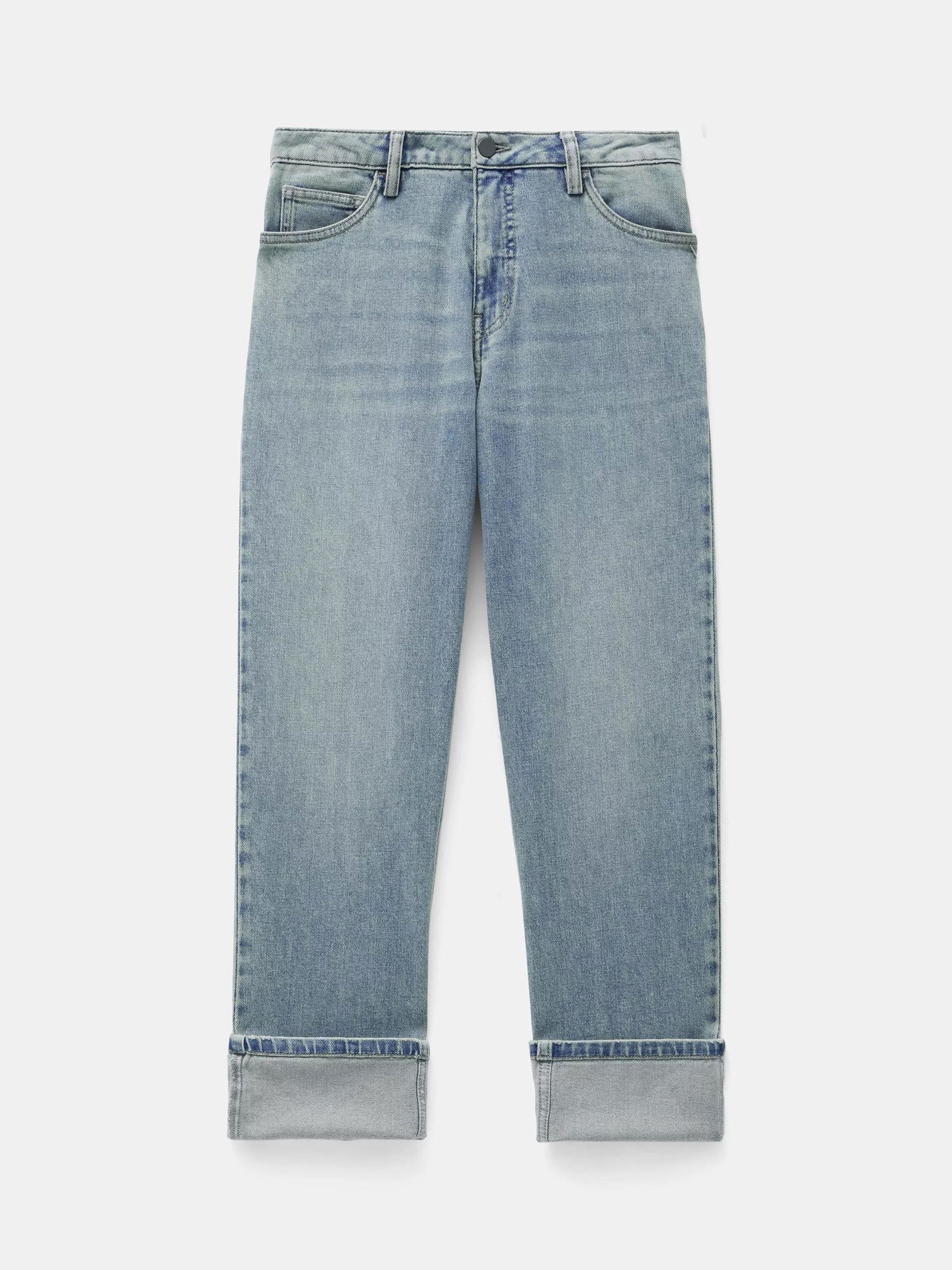 HUSH Agnes Straight Leg Jeans in Light Blue | endource