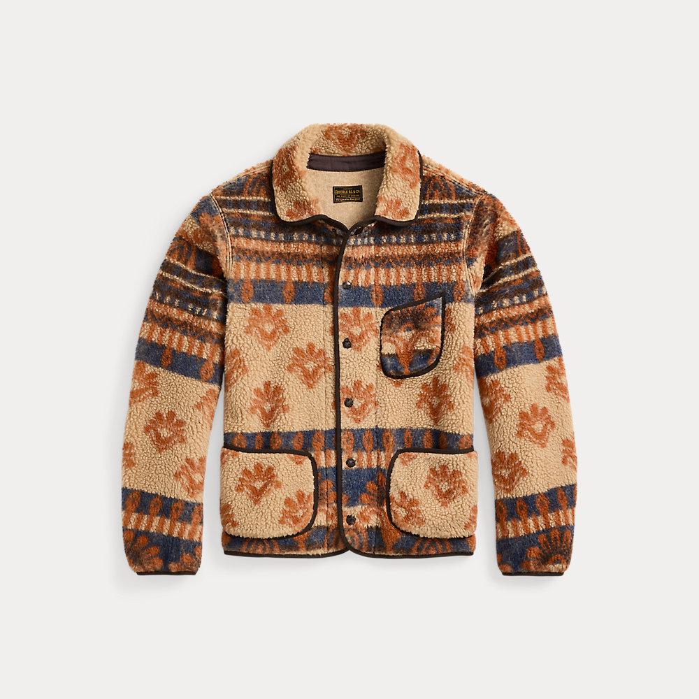 RALPH LAUREN RRL Wool Pile Fleece Jacket in Multi | endource