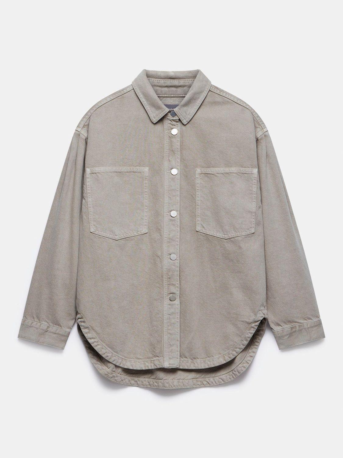 MINT VELVET Cotton Casual Shacket in Khaki | endource