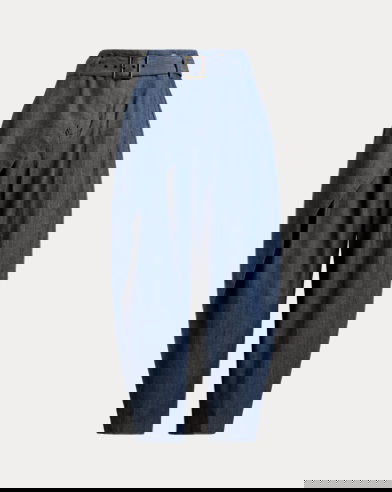 POLO RALPH LAUREN Chambray Tapered Wrap Trousers | endource