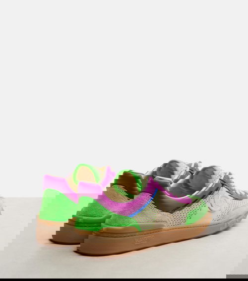 VALENTINO GARAVANI Upvillage Leather-trimmed Sneakers | endource