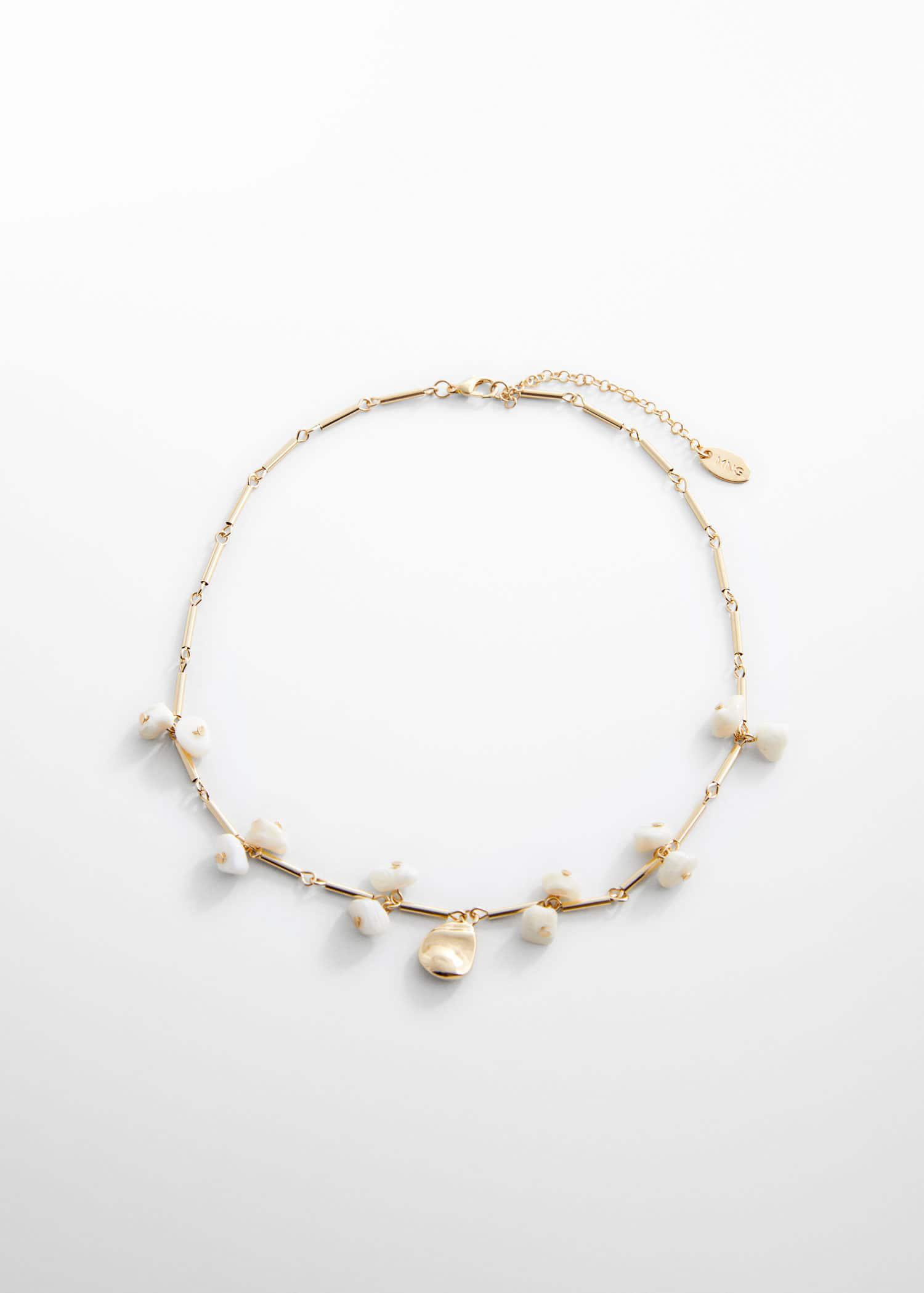 MANGO Shell Chain Necklace in Gold | endource