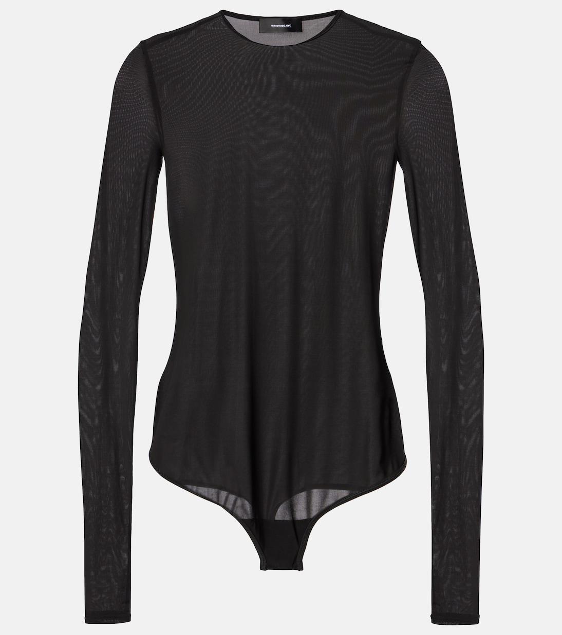 WARDROBE.NYC Mesh Bodysuit in Black | endource